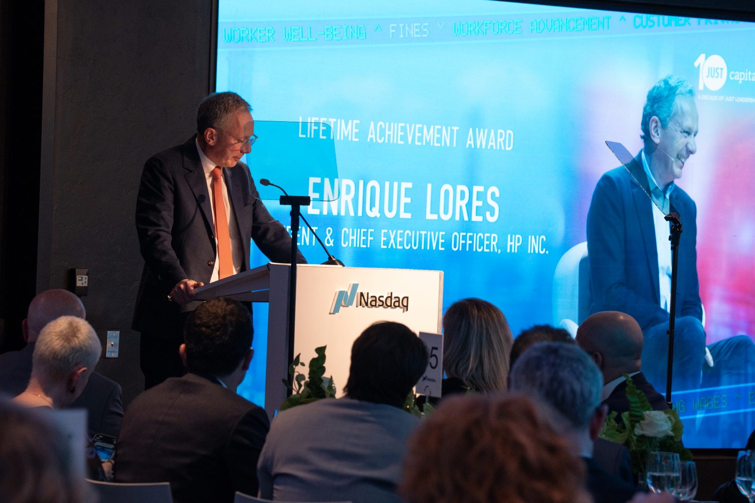 HP, Inc. President and CEO Enrique Lores Receives Inaugural Just ...